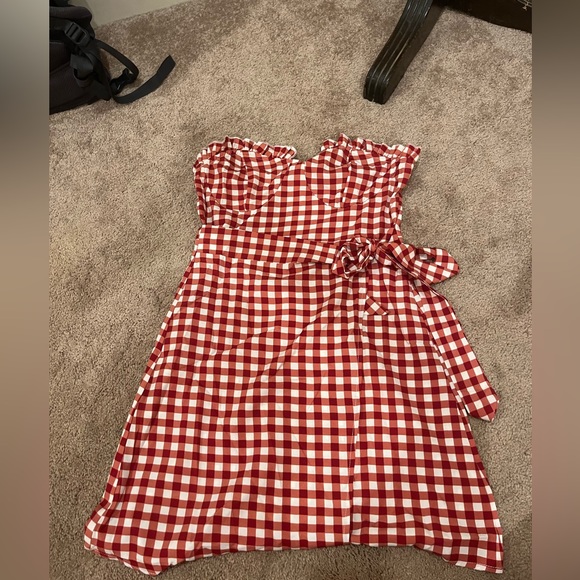 Dresses | Red Checkered Dress | Poshmark